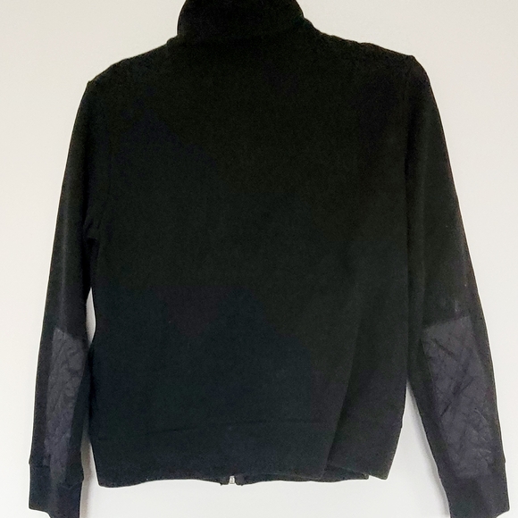 Prada | Jackets & Coats | Prada Black Quilted Jacket With Red Accent ...